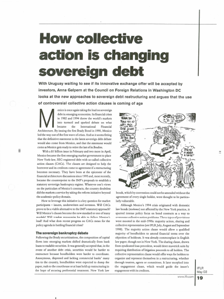 How Collective Action Is Changing Sovereign Debt | PDF