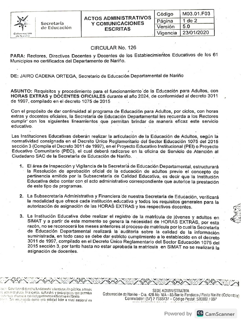 Circular No.126 | PDF