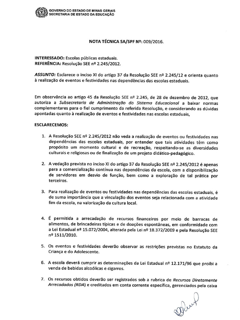 Nota Técnica Eventos - DAFI | PDF