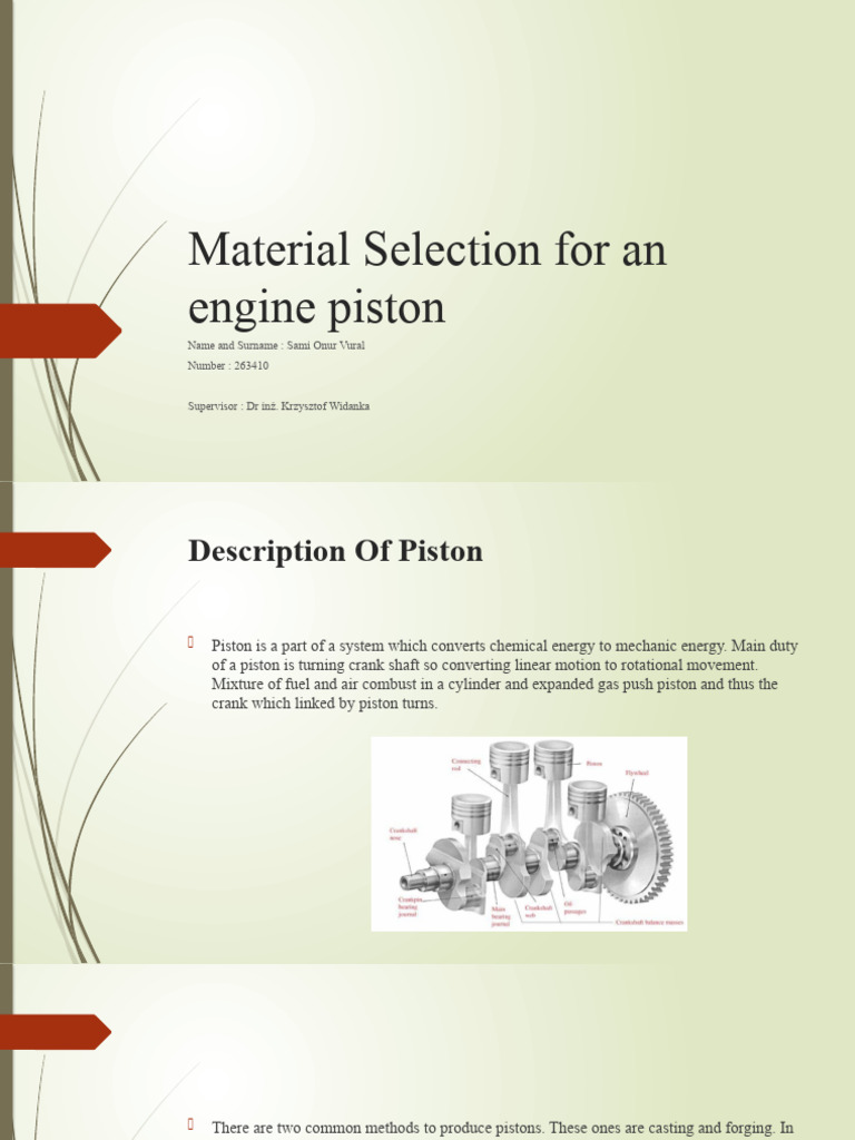 Material Final Project | Download Free PDF | Piston | Cast Iron