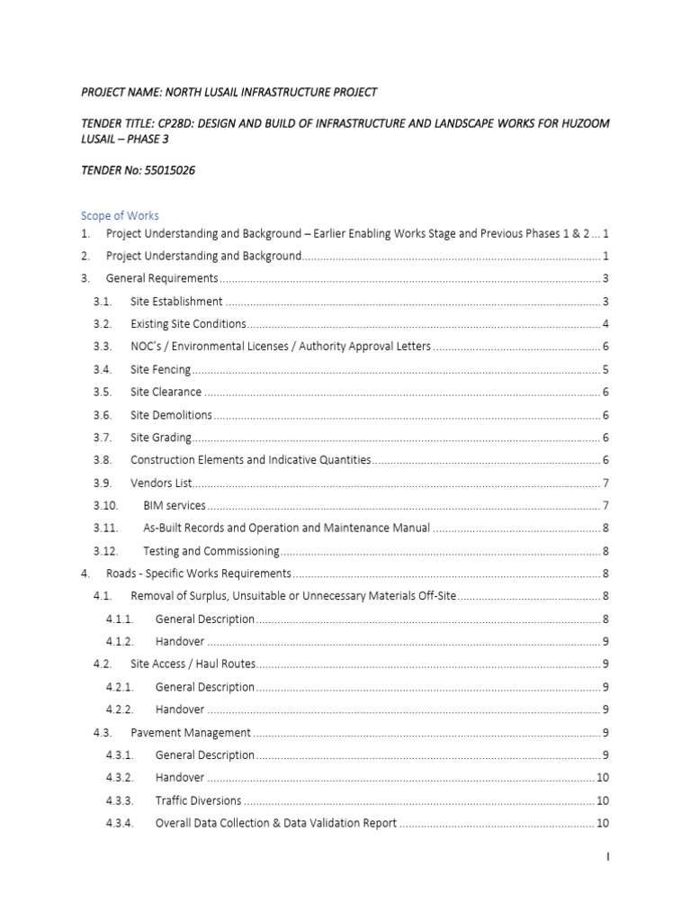 North Lusail Infrastructure Project CP28D | PDF | Road | General Contractor
