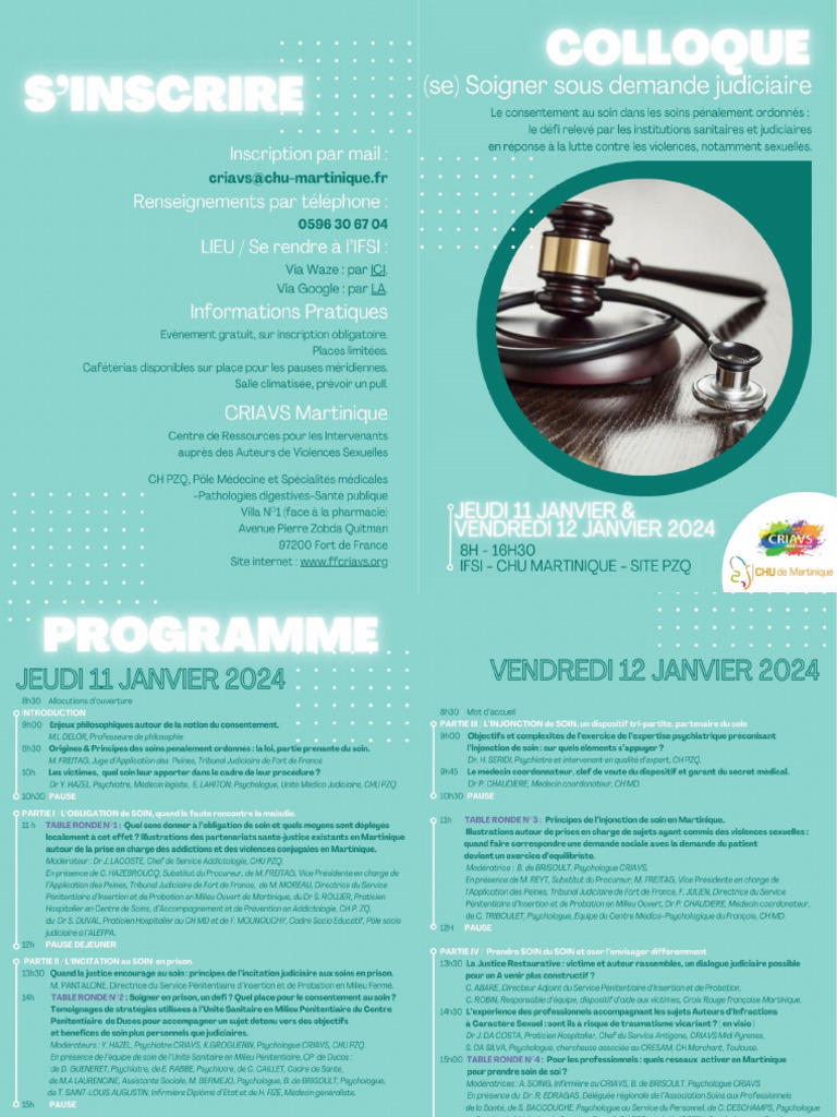 Programme Colloque CRIAVS 2024 Livret | PDF