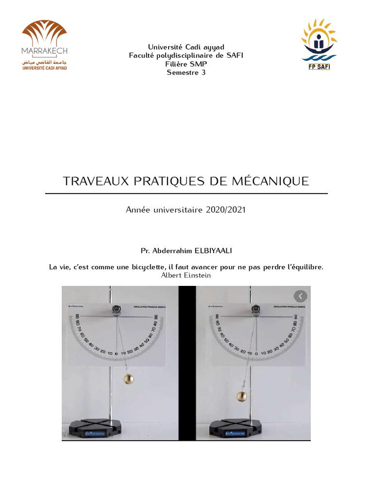 TP - Mécanique Des Solides | PDF | Physique | Grandeur physique