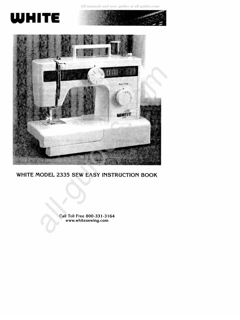 White 2335 Sewing Machine Instruction Manual | PDF | Sewing Machine ...