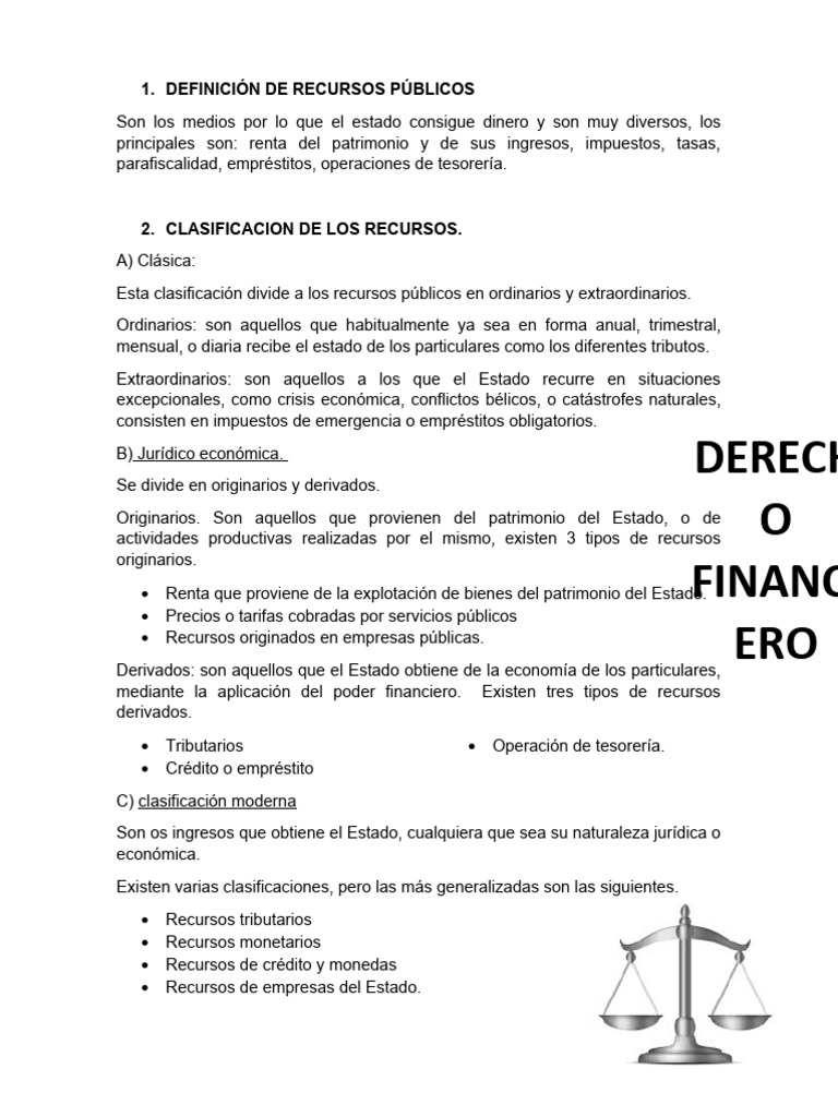 Clasificación de Recursos Públicos | PDF | Impuestos | Economias