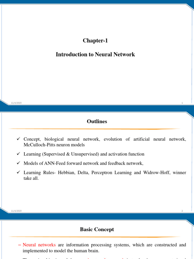 Introduction To Neural Network | PDF | Artificial Neural Network | Neuron