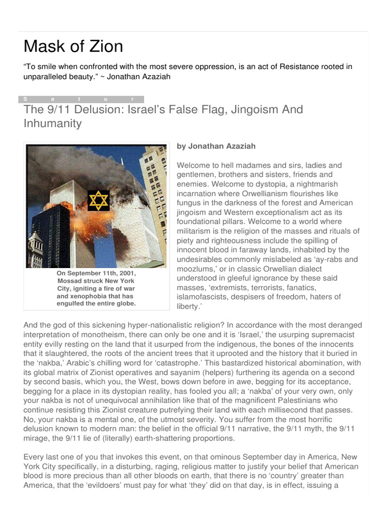 11 Delusion Israels False Flag Jingoism and Inhumanity | PDF ...