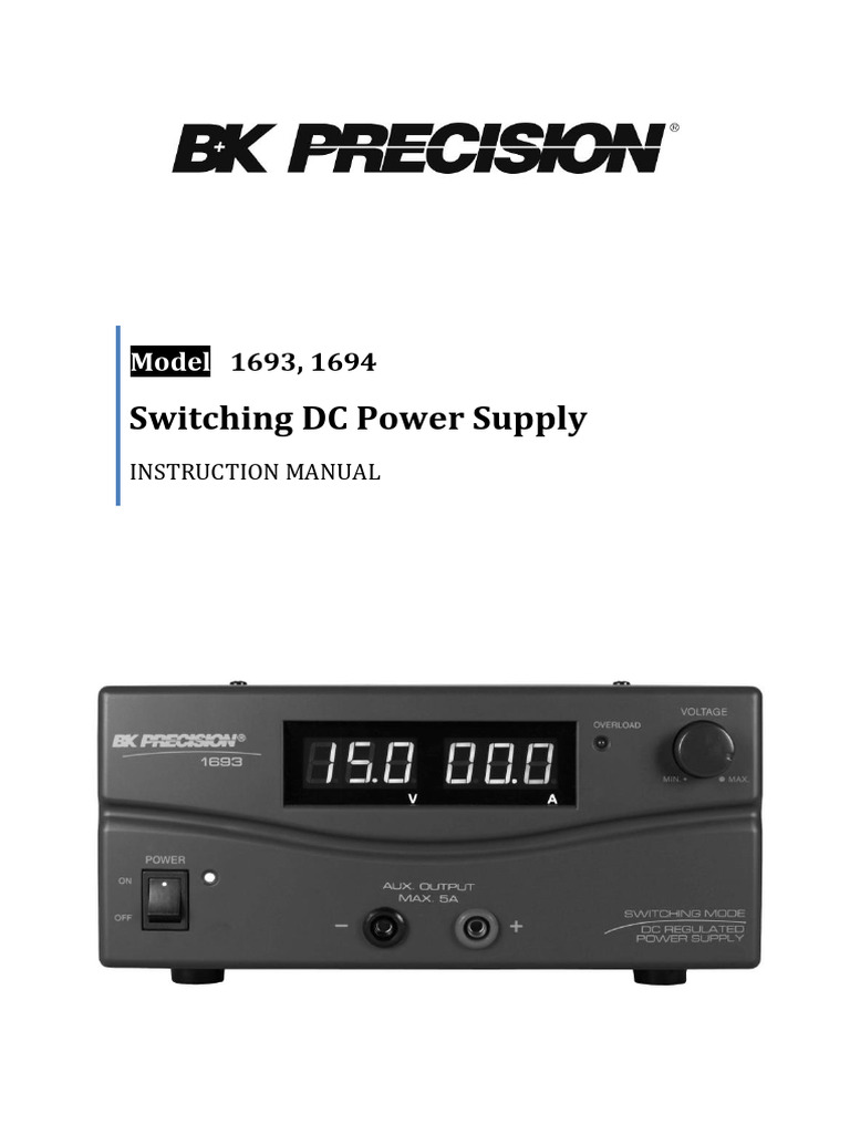 1693 1694 Manual | Download Free PDF | Power Supply | Electrical Connector