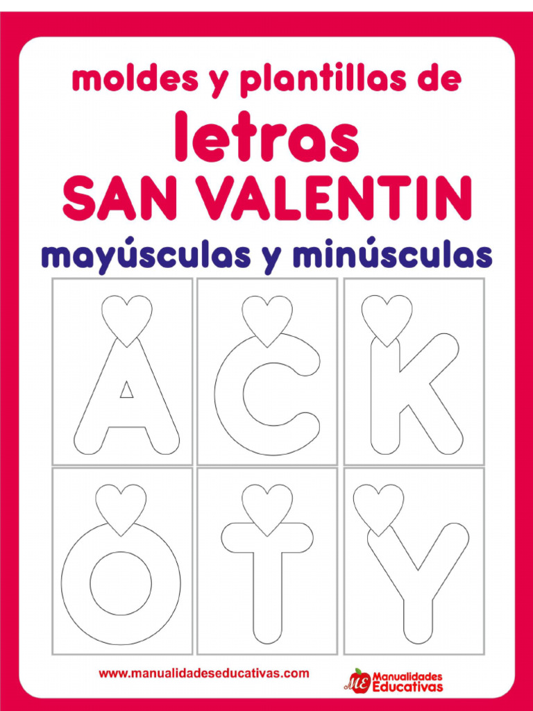 Abecedario Moldes San Valentin | PDF