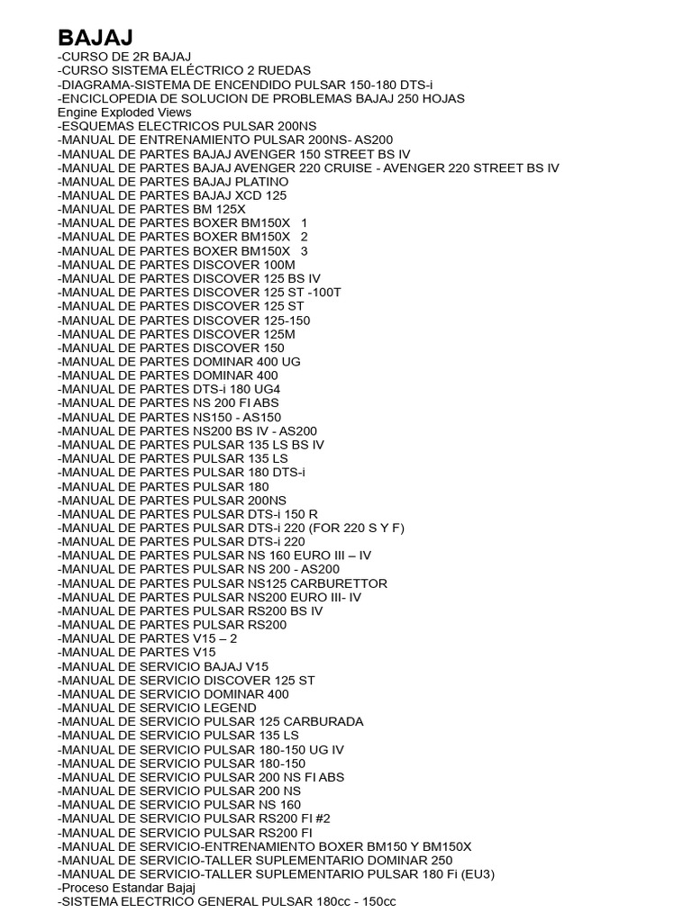Manuales de Bajaj | PDF | Motociclismo