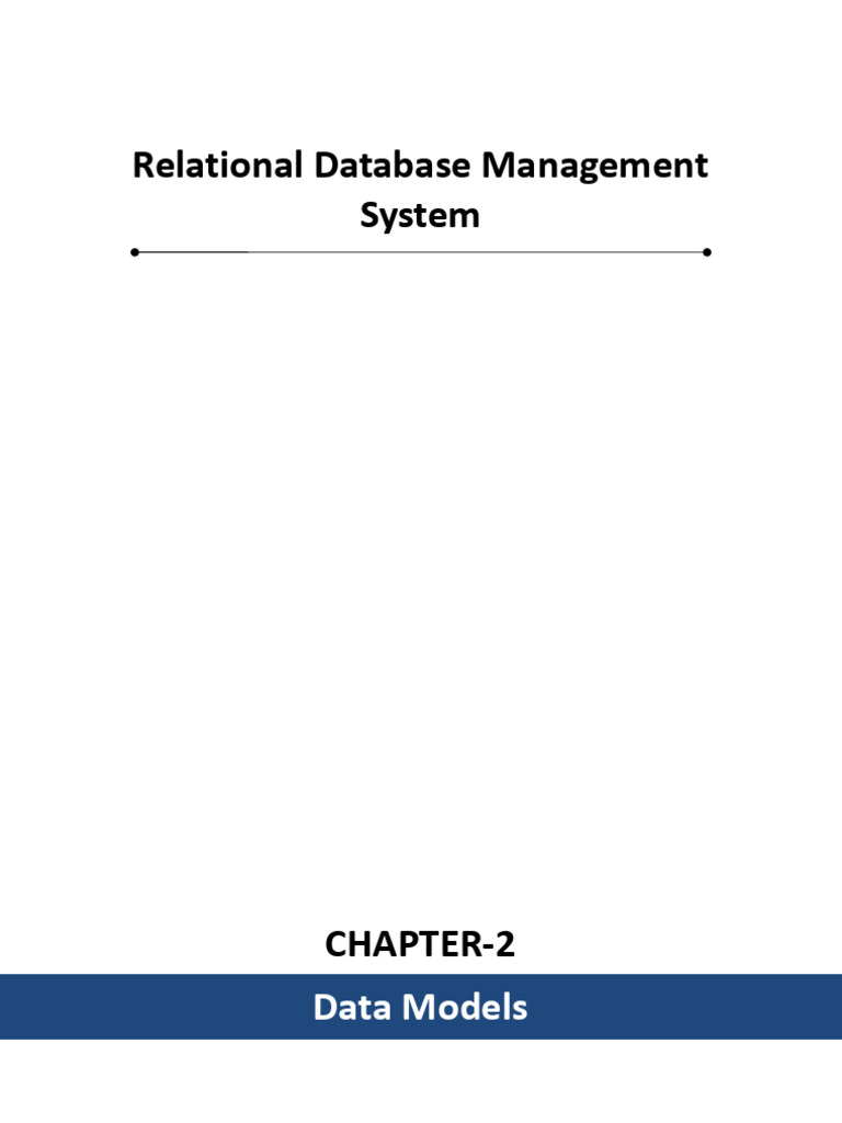 Unit-2 | PDF | Data Model | Relational Model