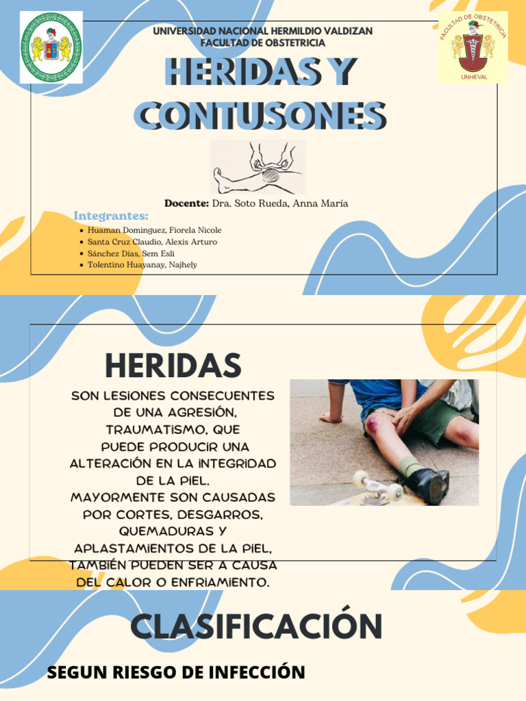 Tipos y Tratamiento de Heridas y Contusiones | PDF | Herida | Medicina