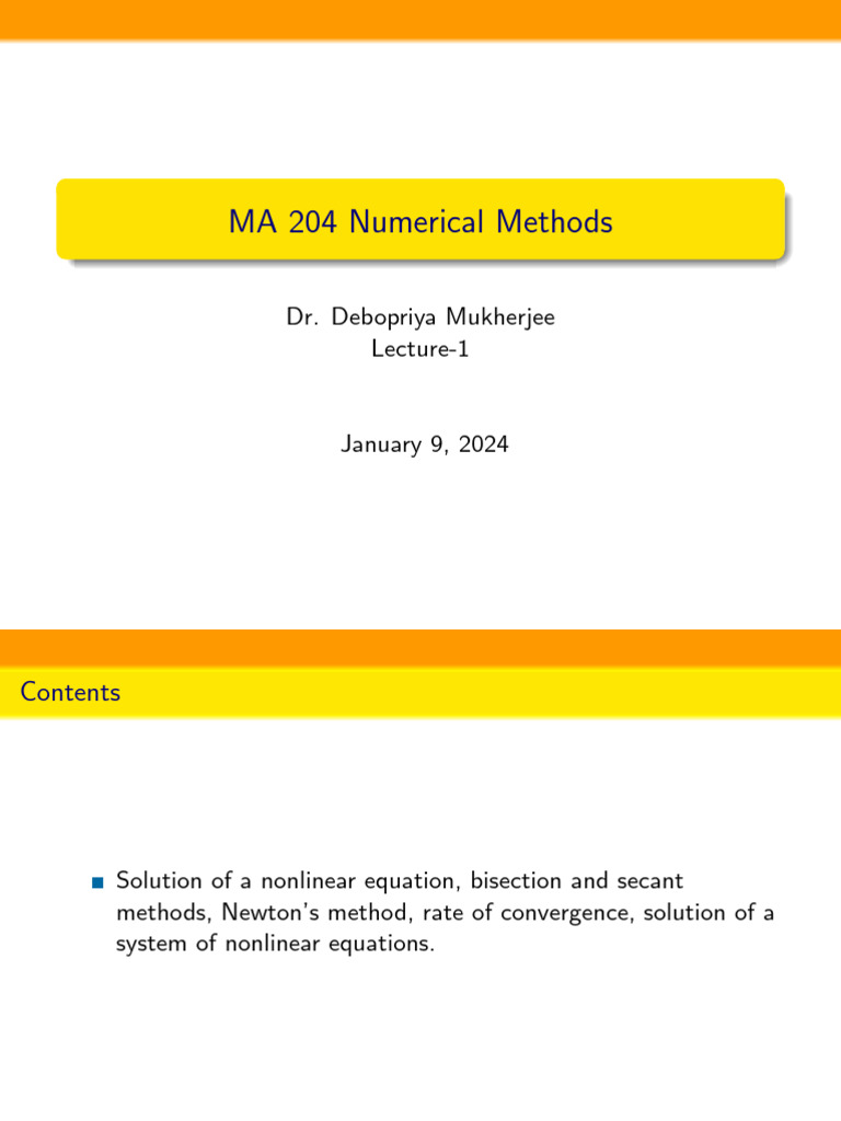 Ma 2041 | PDF | Interpolation | Nonlinear System