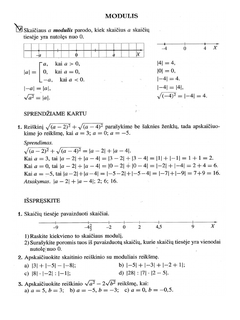 Skaitiniai Reiskiniai Modulis | PDF