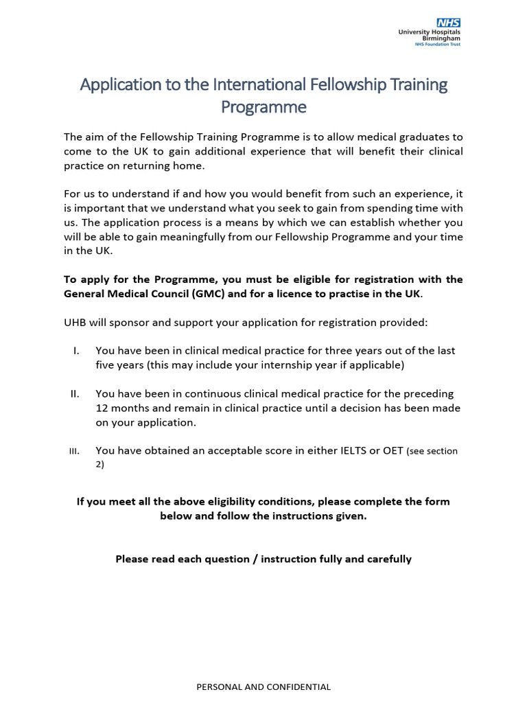 Application Form UHB Training | PDF | Public Services | Medicine