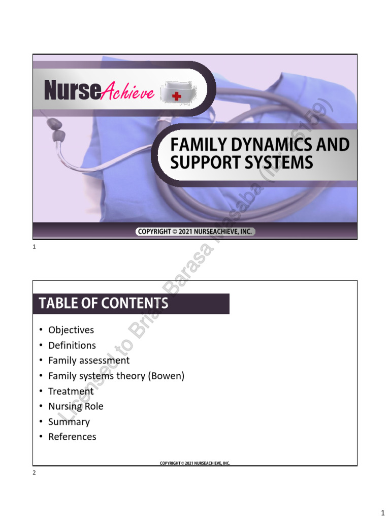 001b Family Dynamics | PDF | Family | Family Therapy