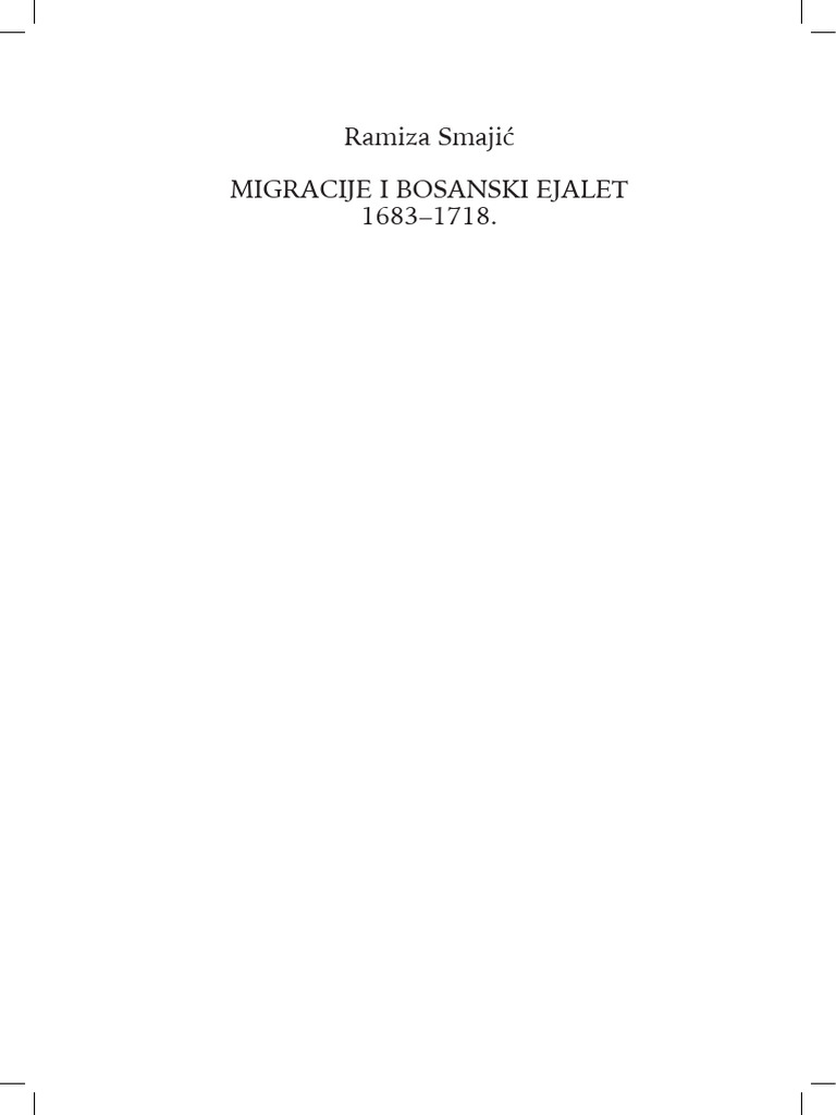 MIgracije I Bosanski Ejalet | PDF