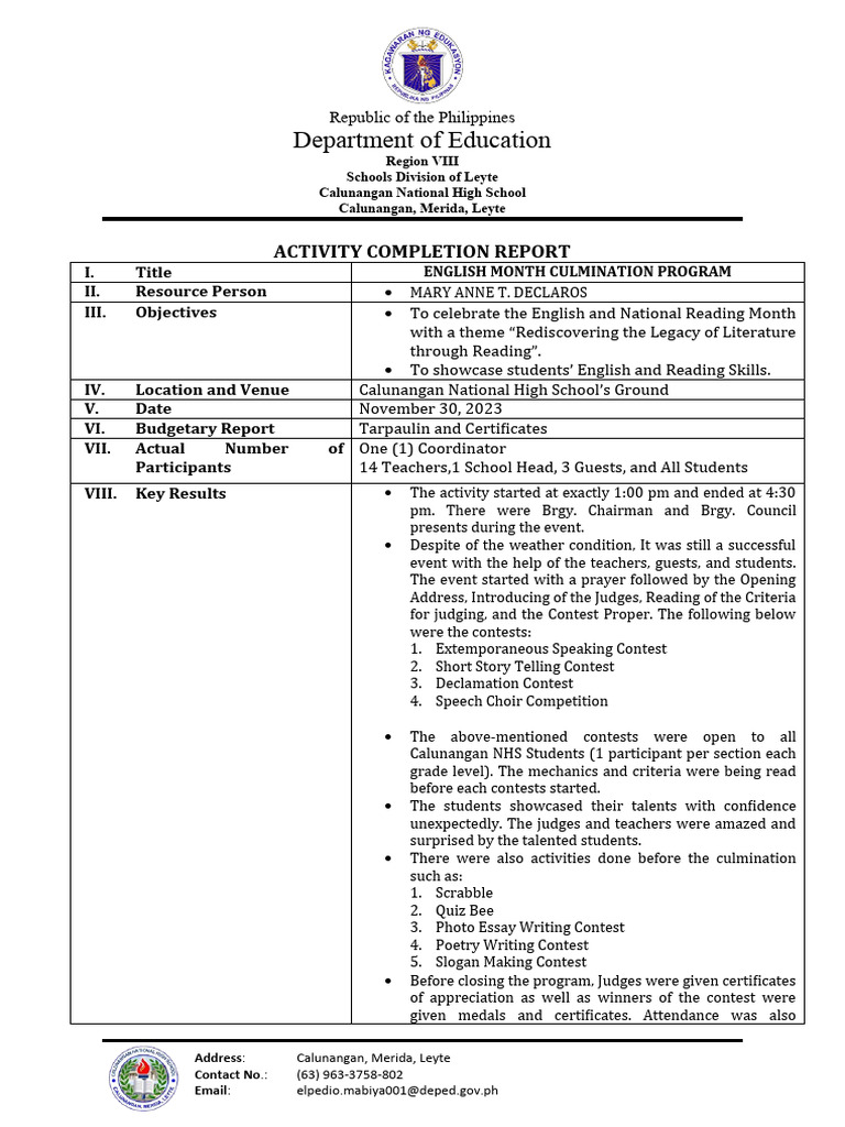 ACR-English Culmination 23-24 | Download Free PDF | Human Communication ACR-English Culmination 23-24 | Download Free PDF | Human Communication