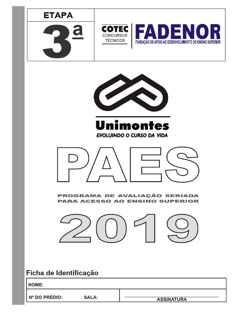 Caderno de Provas 3 Etapa | PDF | Sociologia | Science