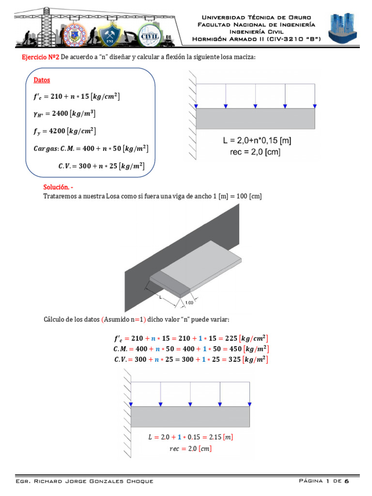 Losas Macizas Ejemplo #2 | PDF | Ingeniería estructural | Elementos arquitectónicos
