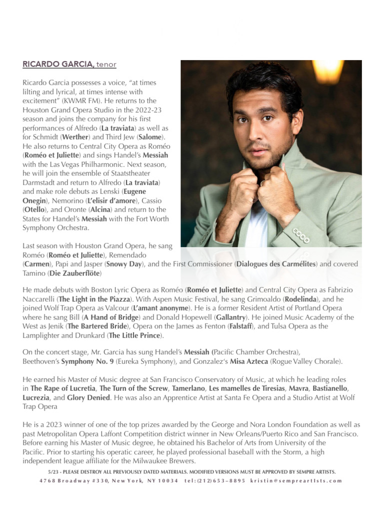 Garcia Bio | PDF | Opera | Performing Arts