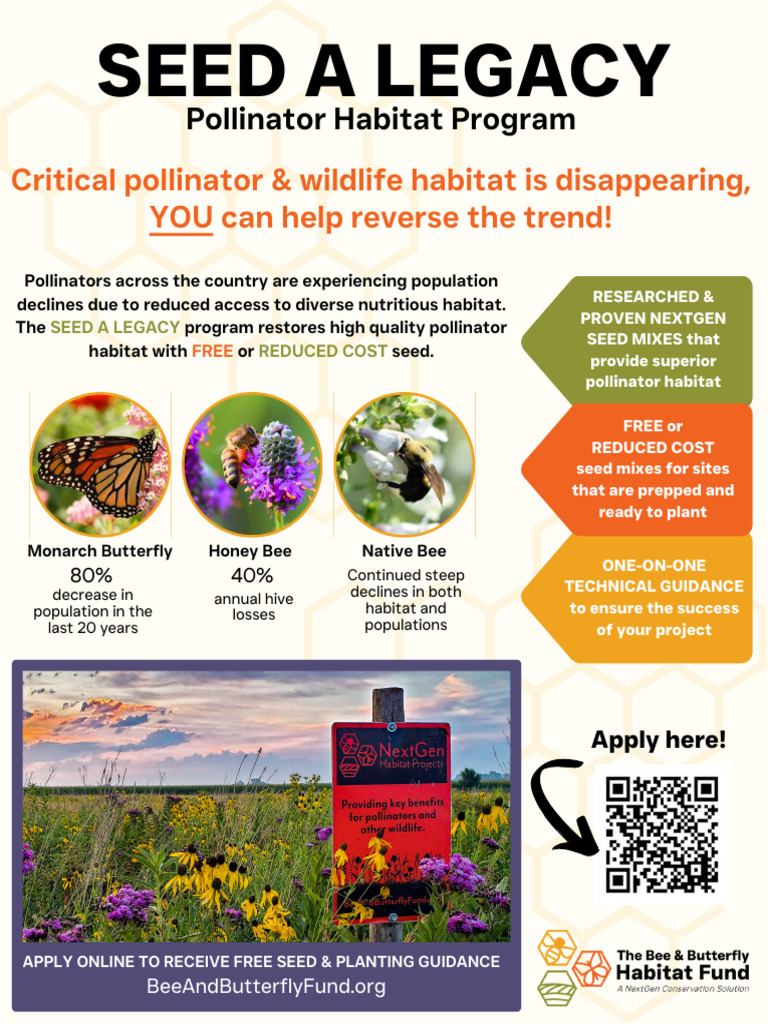 Seed A Legacy Flyer 2023 | PDF | Pollinators | Honey Bee