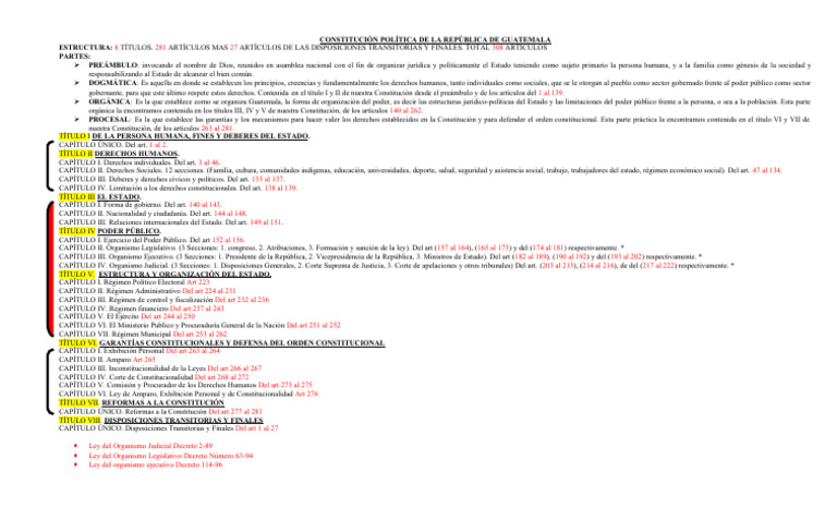 Estructura CPRG | PDF | Constitución | Ciencias Políticas