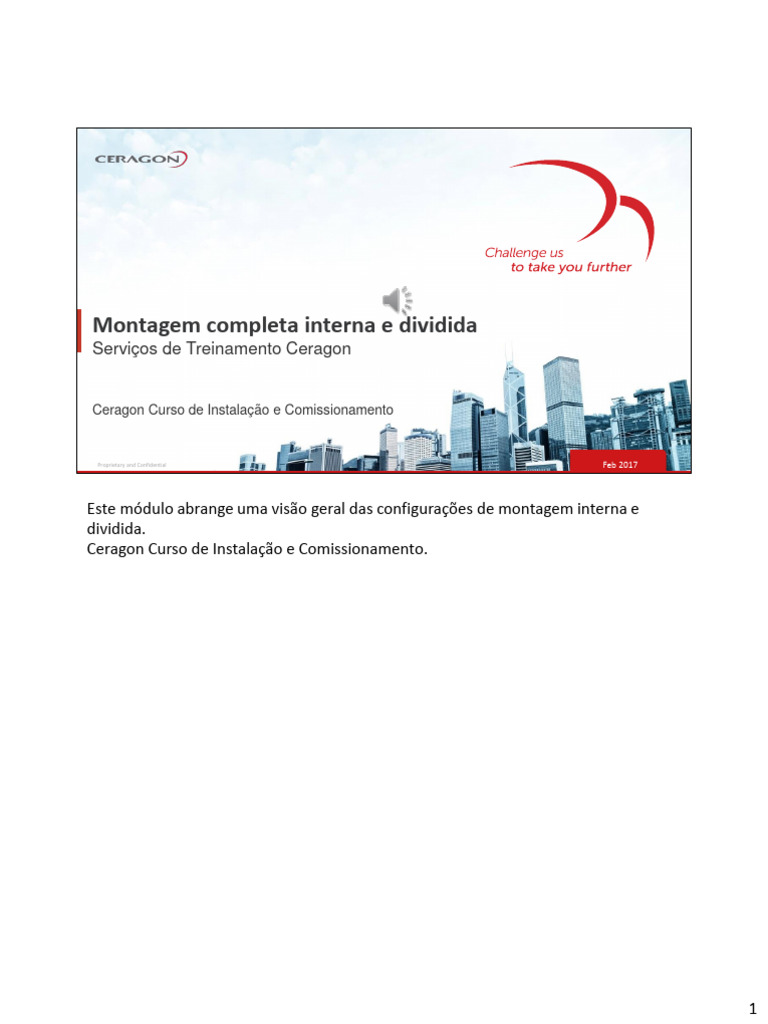 Configurações Ceragon: Montagem Interna e Dividida | PDF | Antena ...