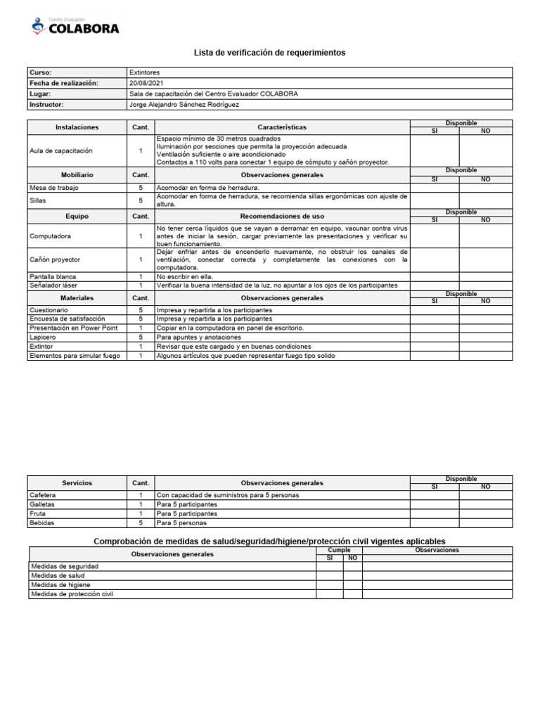 EP2. Lista de Verificacion | PDF