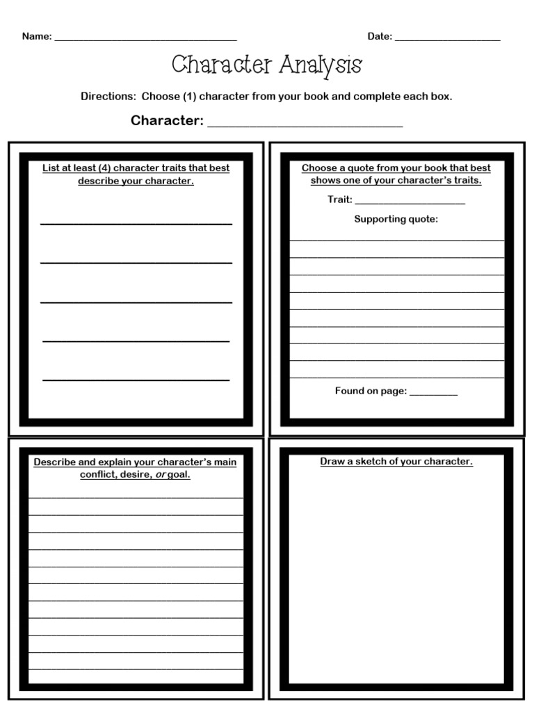 Character Analysis | PDF