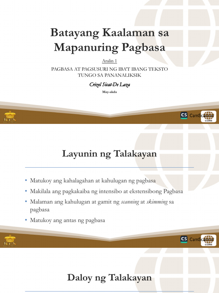 1_Batayang_Kaalaman_sa_Mapanuring_Pagbasa | PDF 1_Batayang_Kaalaman_sa_Mapanuring_Pagbasa | PDF