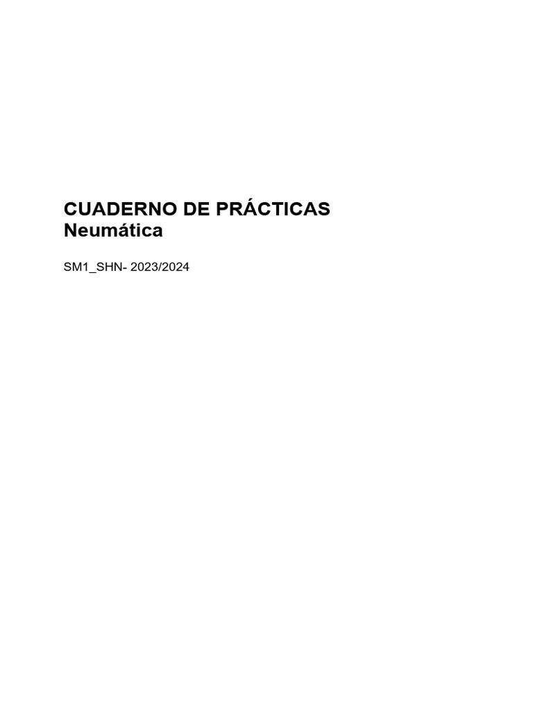 Cuaderno Practicas Neumática - 23 - 24 | PDF | Neumática | Máquinas
