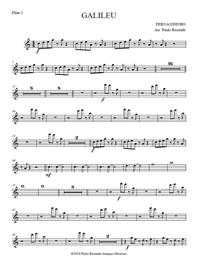 03 - Galileu - Flute 2 | PDF