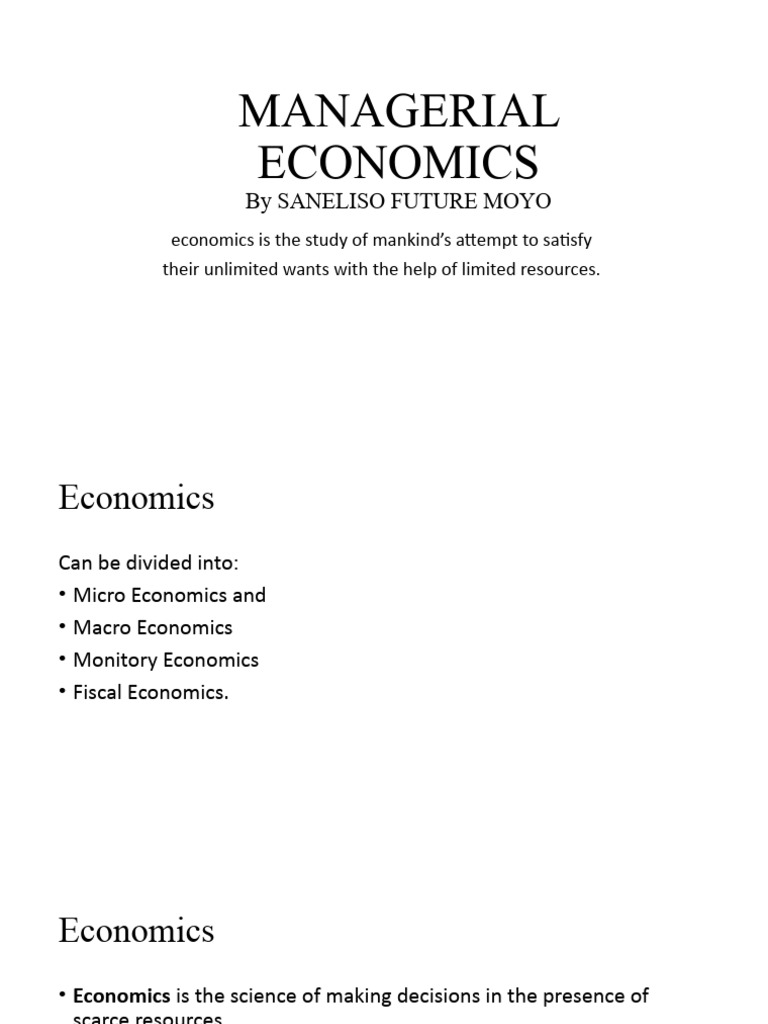 MANAGERIAL ECONOMICS NOTES DC Without Market Structures | PDF | Supply ...