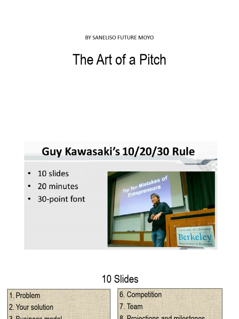 The Art of A Pitch | PDF | Profit (Economics) | Sales