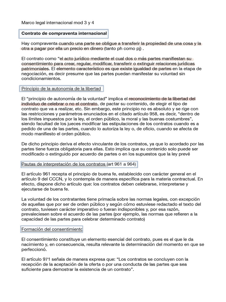 Marco Legal Internacional Mod 3 Y4 | PDF | Economias | Derecho privado