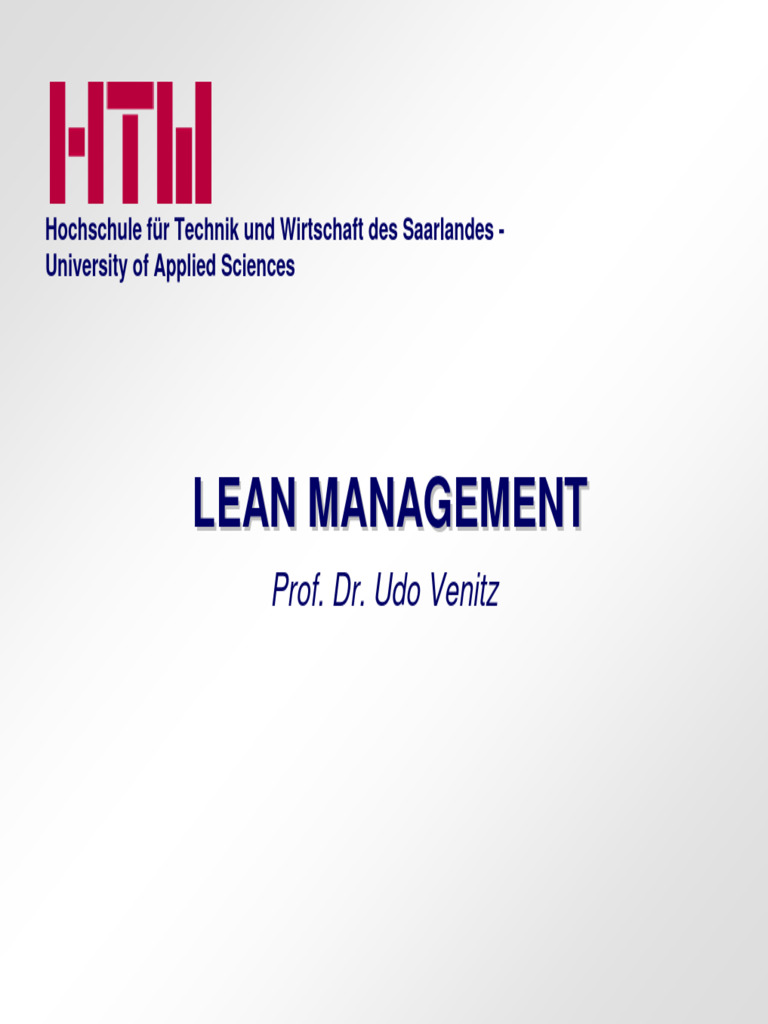 Lean Management | PDF | Lean Manufacturing | Quality
