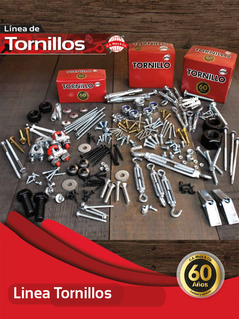 Catalogo Tornillos Bajo | Descargar gratis PDF | Tornillo | Procesos industriales