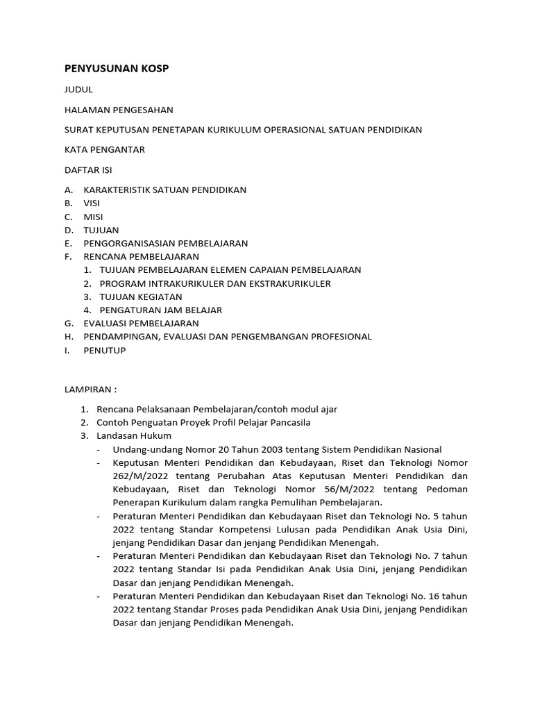 Penyusunan Kosp | PDF | Karier & Perkembangan | Bisnis