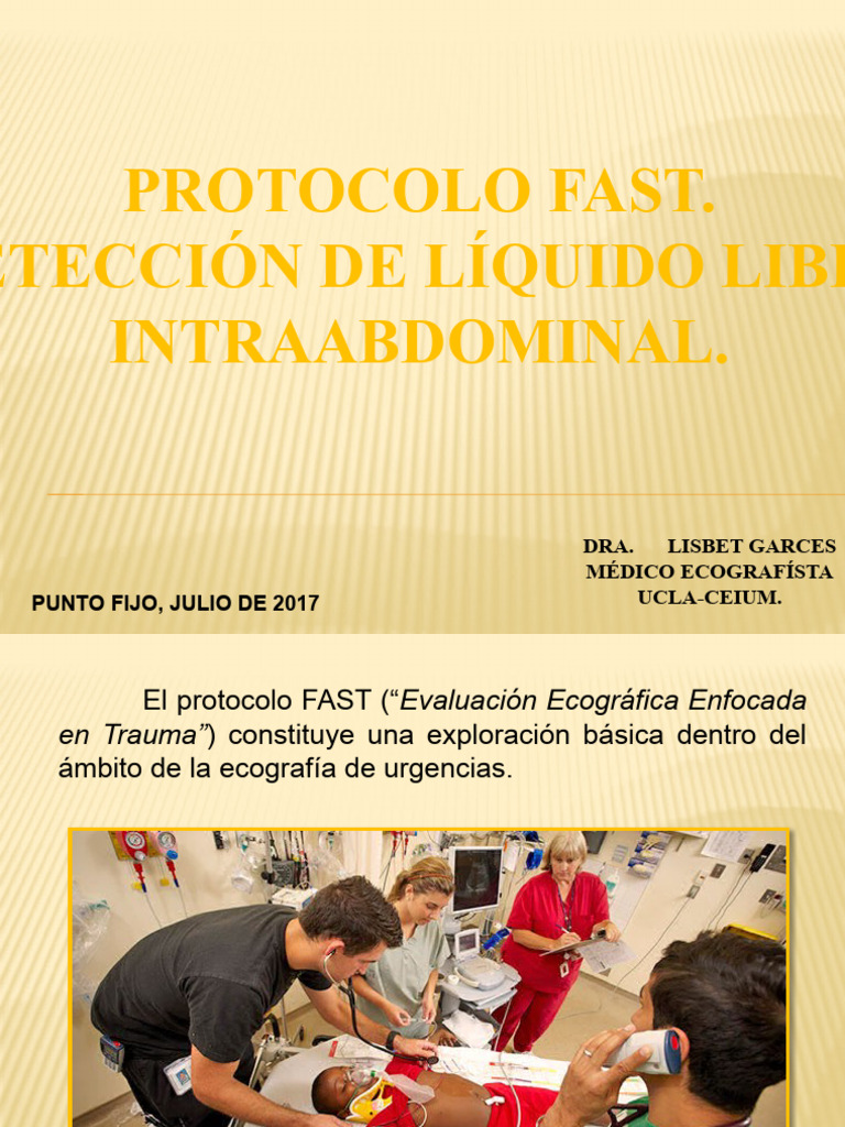 Protocolo FAST para Detección de Líquido Abdominal | PDF | Ultrasonido médico | Lesión