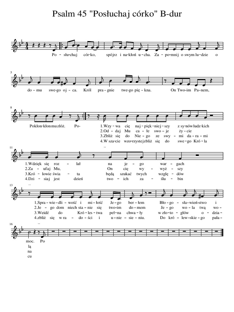 Psalm-45-Posłuchaj - Córko | PDF