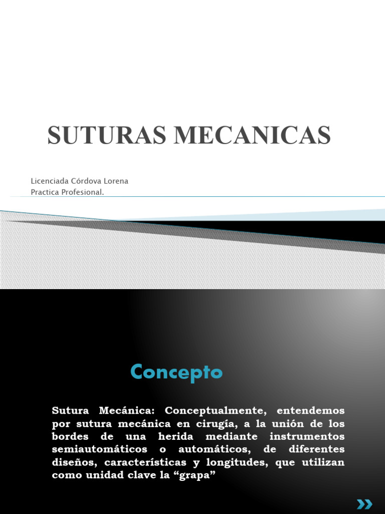 SUTURAS MECANICAS | PDF | Sutura Quirúrgica | Cirugía