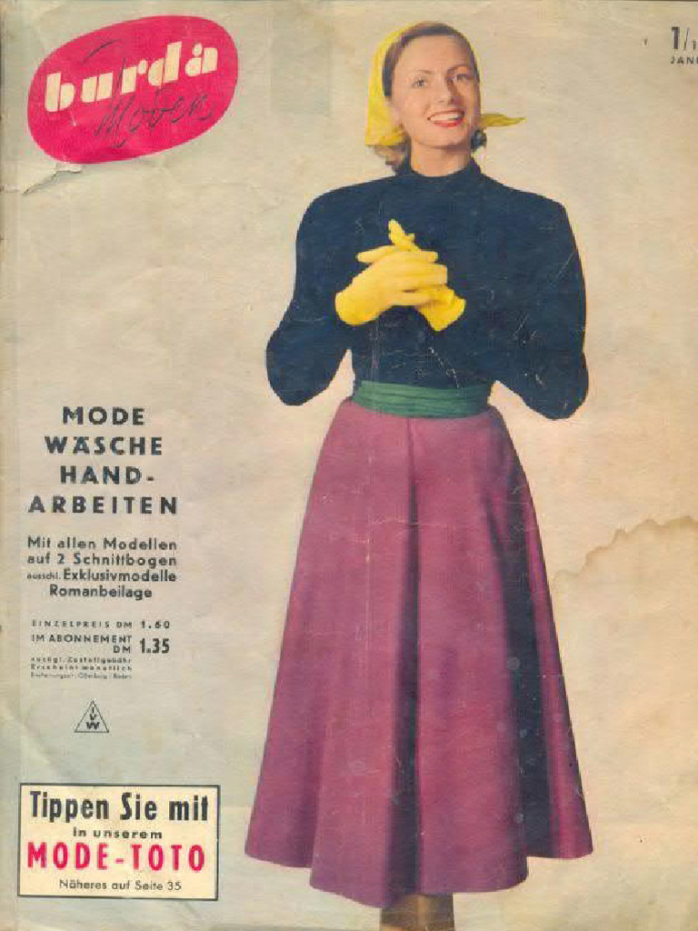 Burda Moden 1953 01 | PDF
