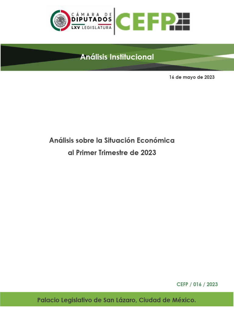 Cefp 0162023 | PDF | Inflación | Producto Interno Bruto