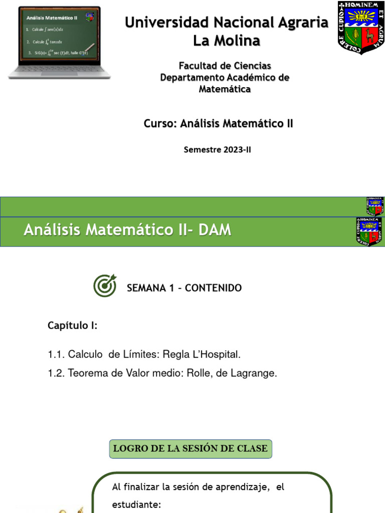 Semana 1 - AM2 - 2023-2 | PDF | Función continua | Relaciones matematicas