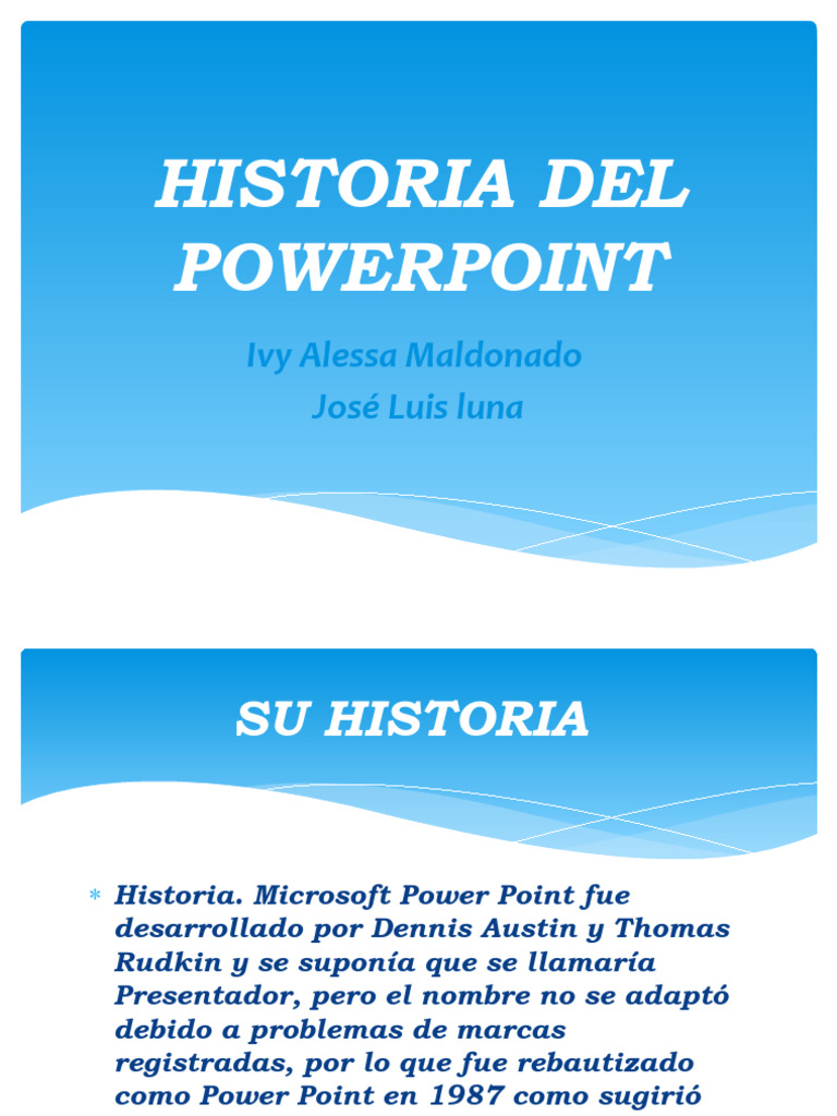 Historia Del Powerpoint | Descargar gratis PDF | Microsoft PowerPoint ...