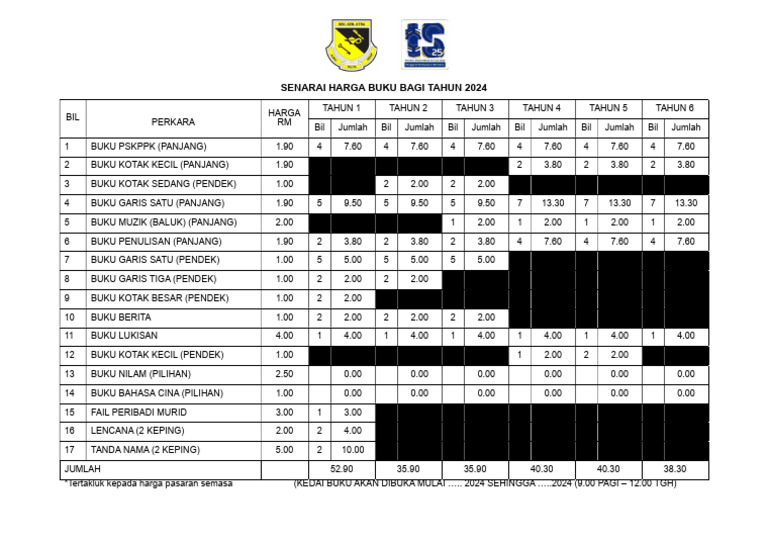 SENARAI HARGA BUKU | PDF