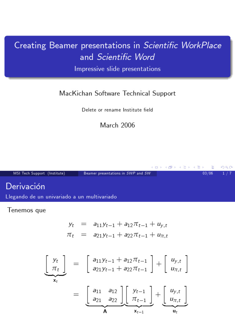 Beamer | PDF | Matemáticas Aplicadas | Matemáticas