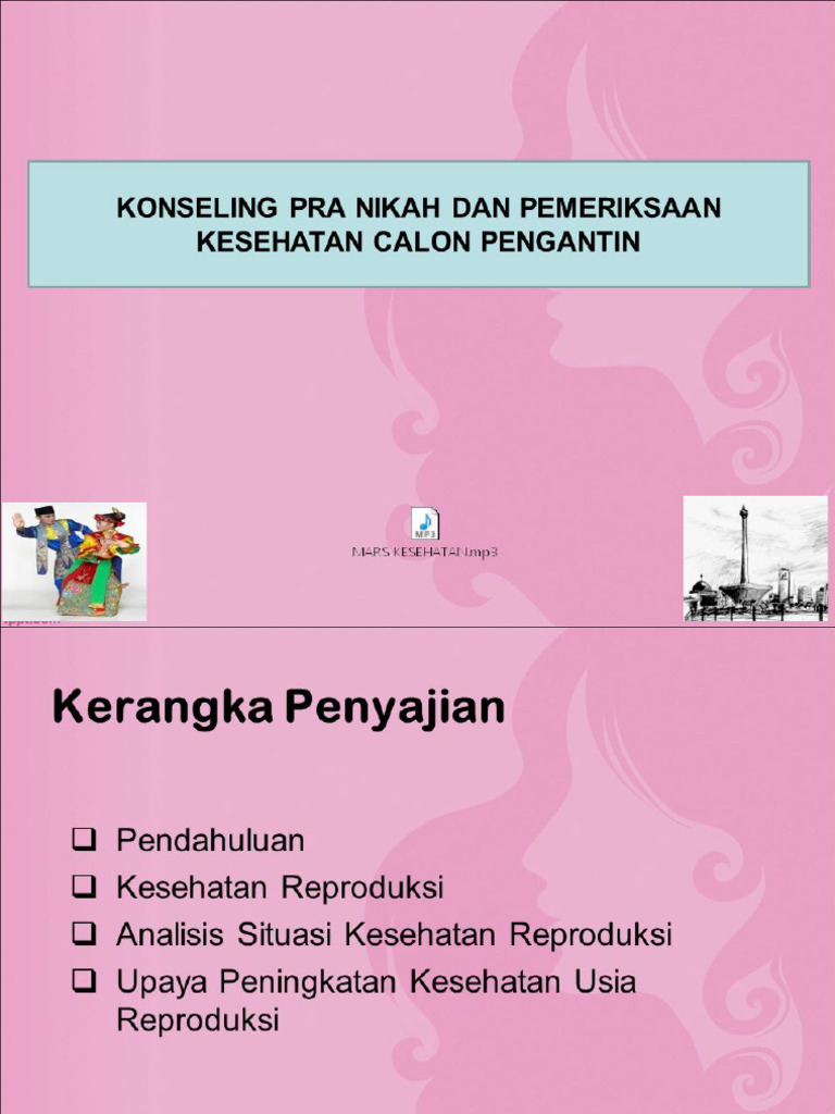 Konseling Pra Nikah Dan Pemeriksaan Kesehatan Calon Pengantin PDF | PDF