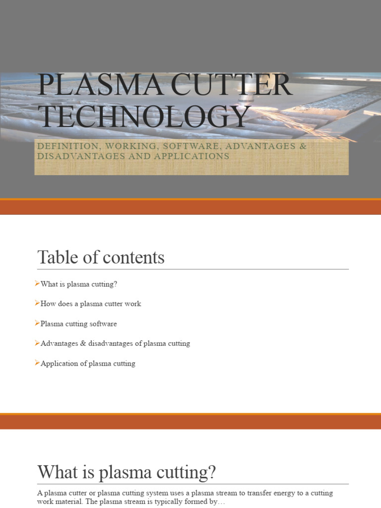 Plasma Cutting: Benefits and Mechanics | PDF | Plasma (Physics ...